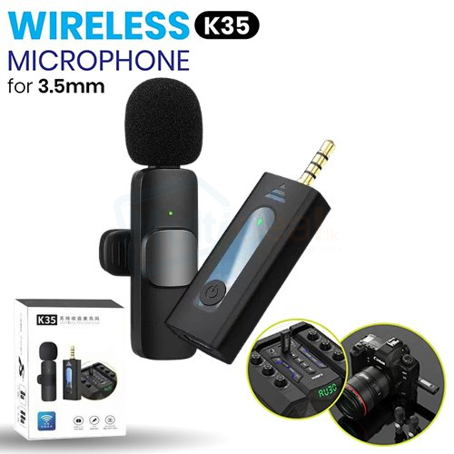 Wireless Collar Microphone K35 Auxiliary 3.5mm high quality microphone ...