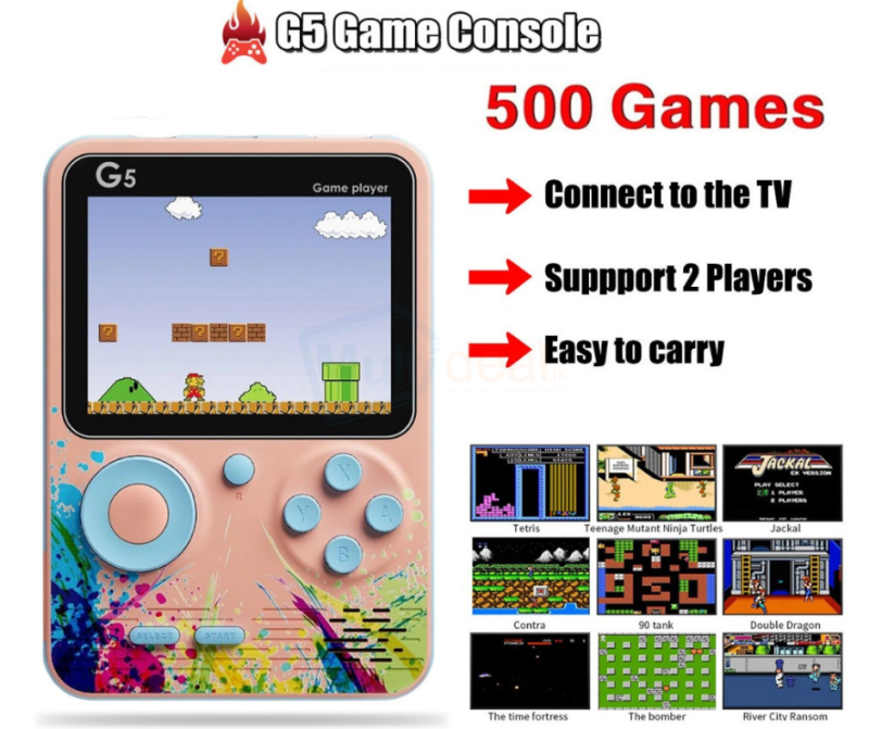 G5 Handheld Game Console 500 In 1 Nostalgic Retro Game Console Support ...
